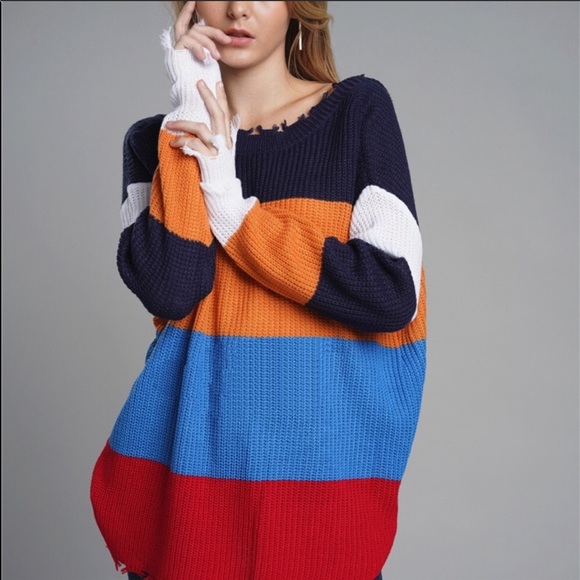 Sweaters | Multi Color V Sweater | Poshmark